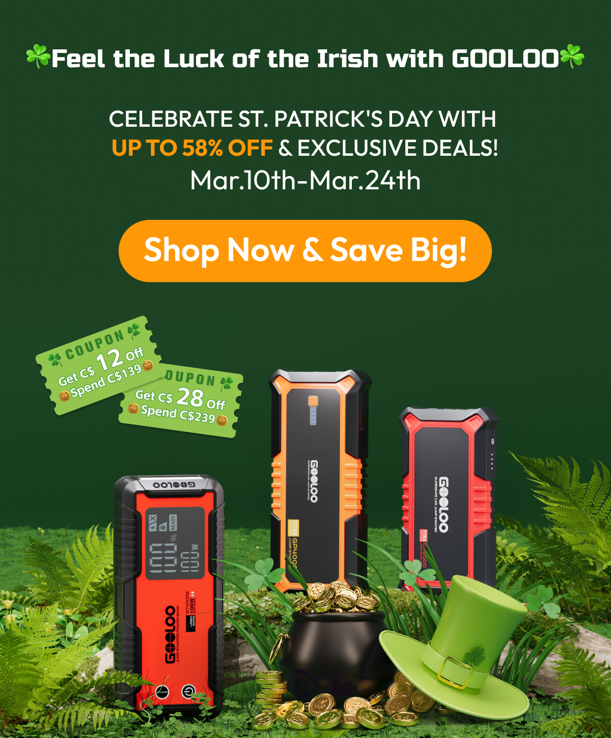 Portable Jump Starter Power Bank | GOOLOO CA Official Website – CA.GOOLOO